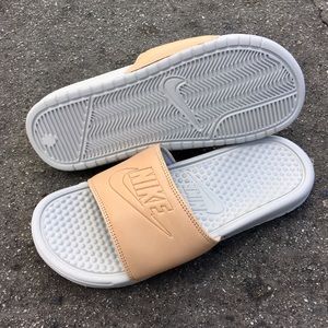 Nike | Shoes | Wmns Nike Benassi Slides Just Do It Jdi Tan | Poshmark